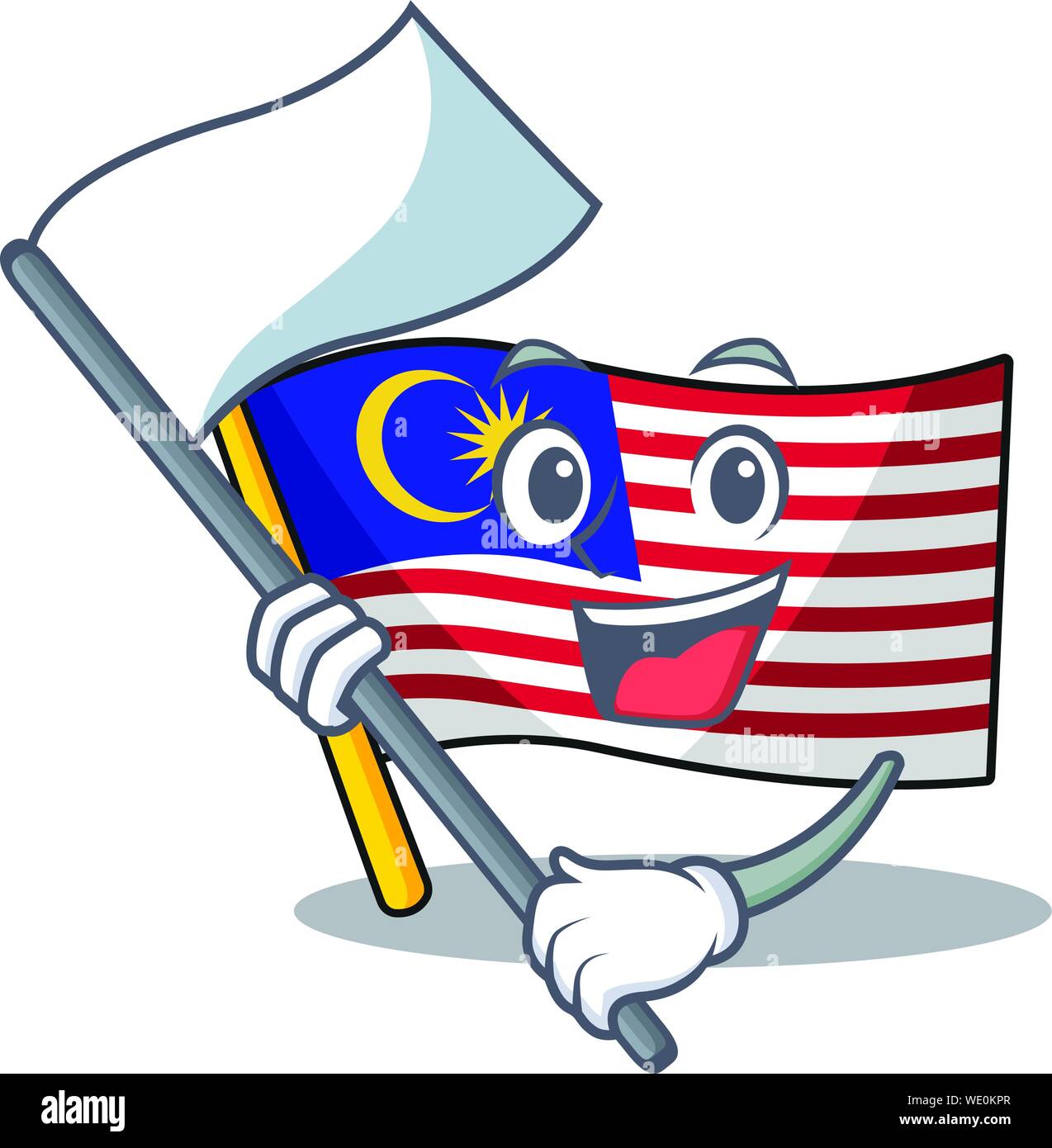 With flag malaysia mascot flag kept in cupboard Stock Vector Image ...