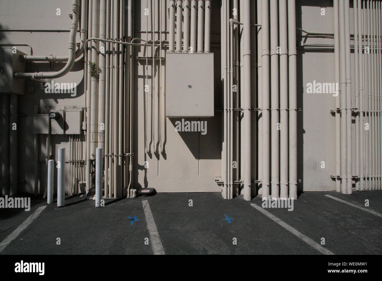 Exterior Industrial Factory Building Pipes High Resolution Stock ...