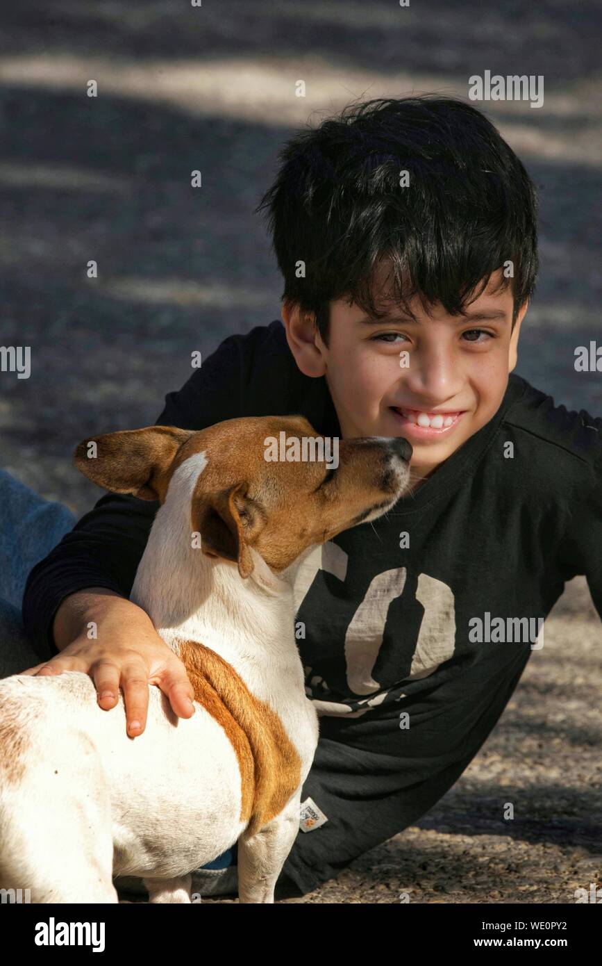 Indian boy dog hi-res stock photography and images - Alamy