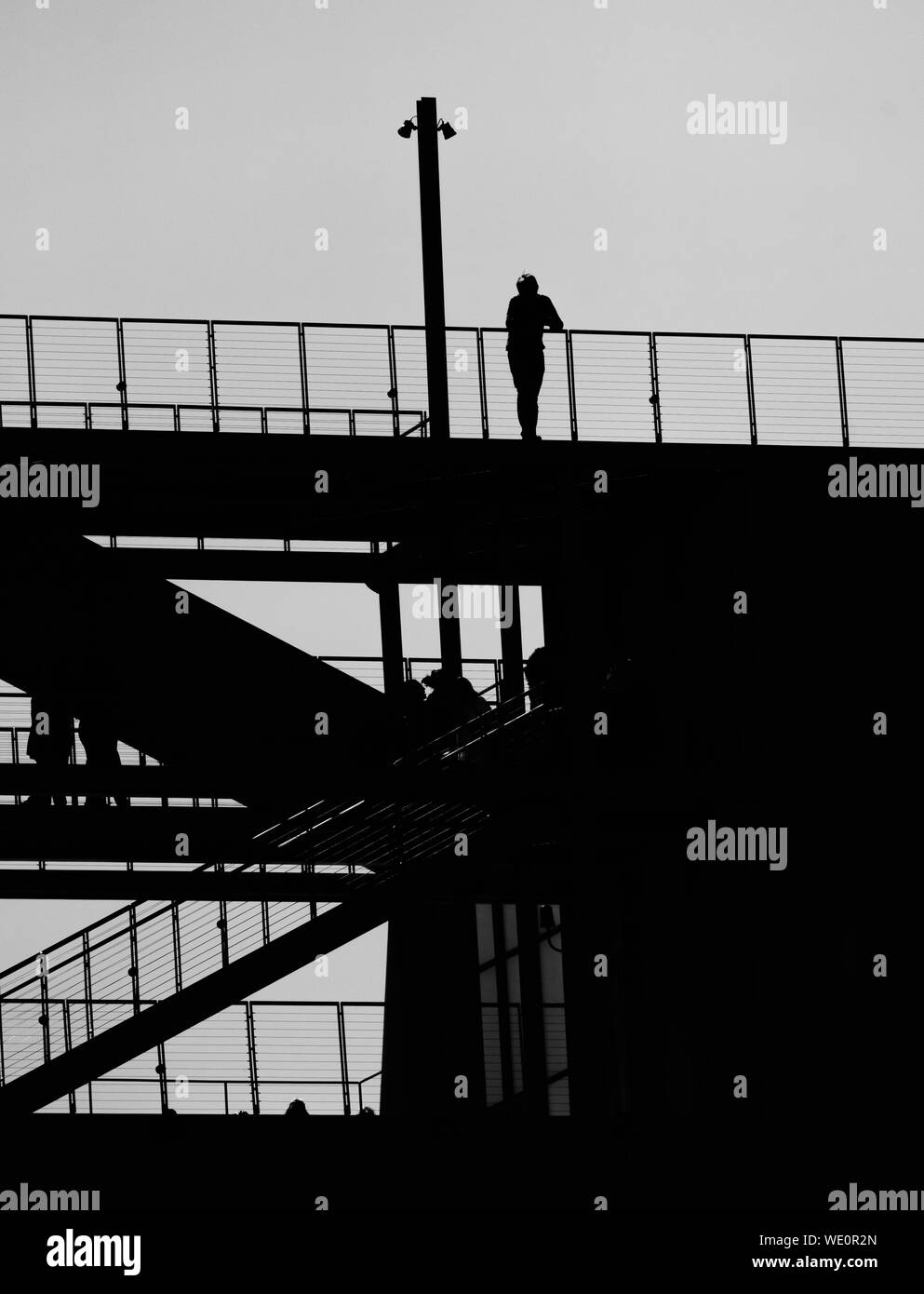 Railing silhouette Black and White Stock Photos & Images - Alamy