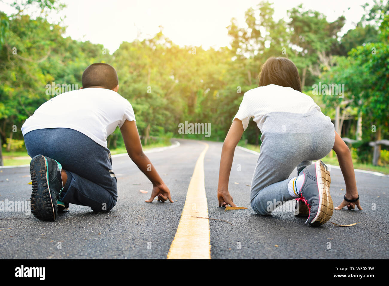 Rear children hi-res stock photography and images - Alamy