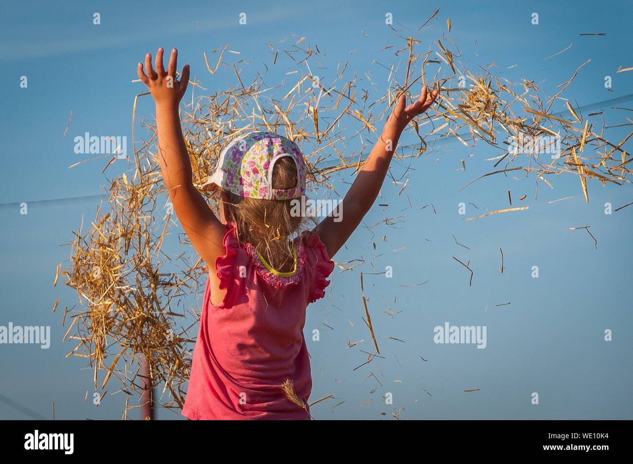 Throwing hay hi-res stock photography and images - Alamy