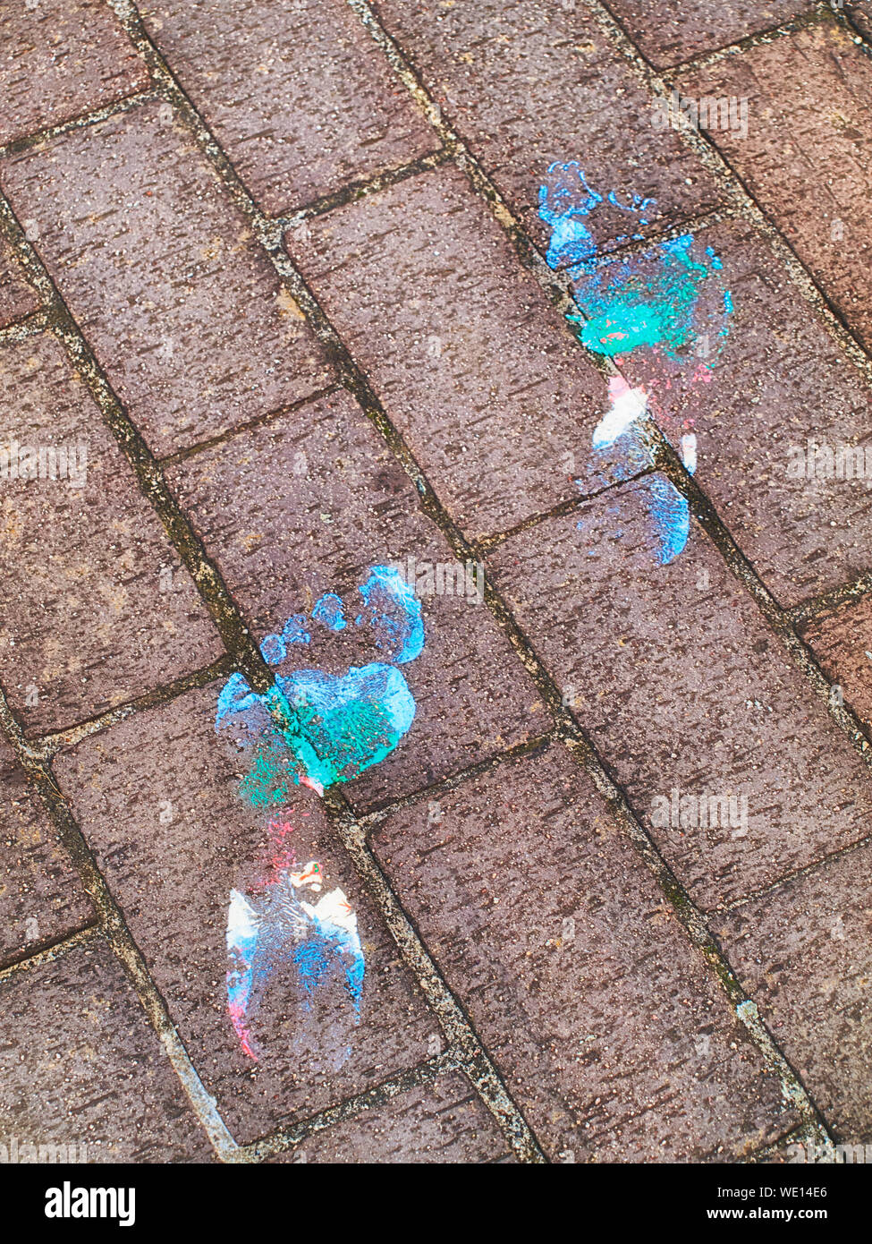Colorful footprint hi-res stock photography and images - Alamy