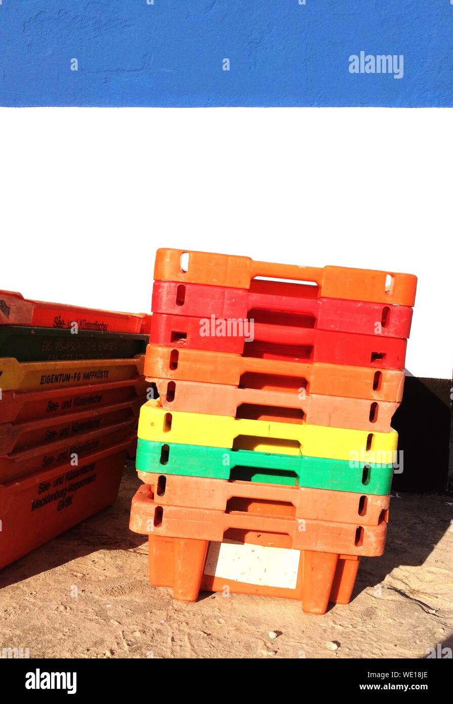 Plastic crates stacked hi-res stock photography and images - Alamy