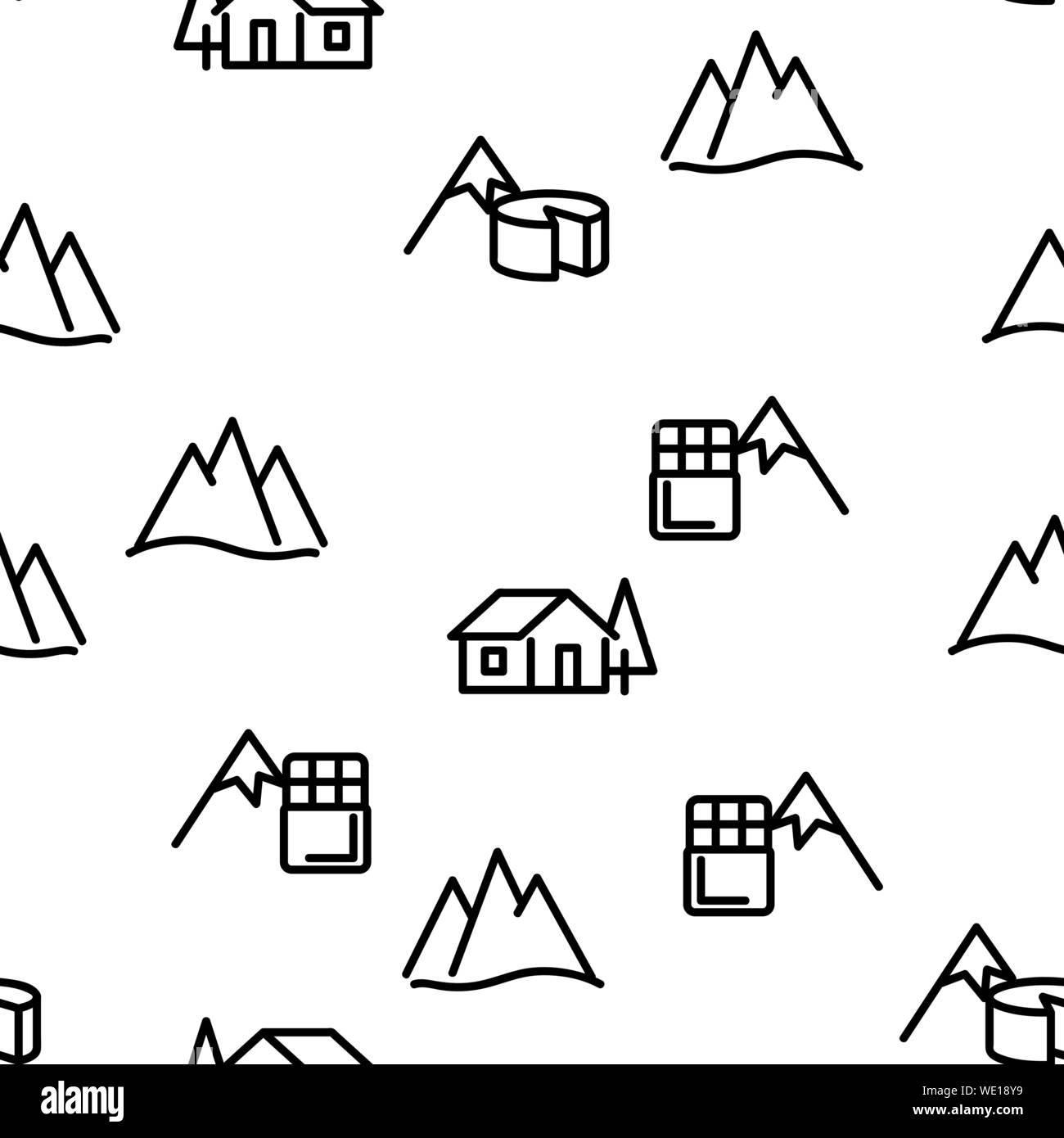 Mountain Alps Seamless Pattern Vector Stock Vector Image & Art - Alamy