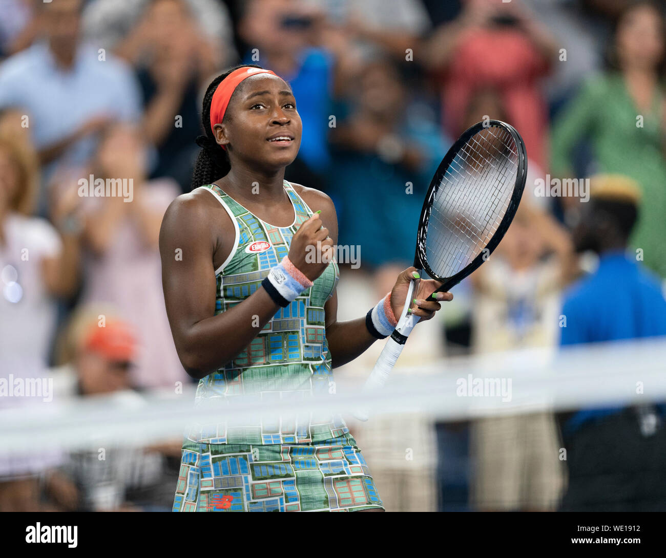 New York, NY - August 29, 2019: Cori Coco Gauff (USA) celebrates ...