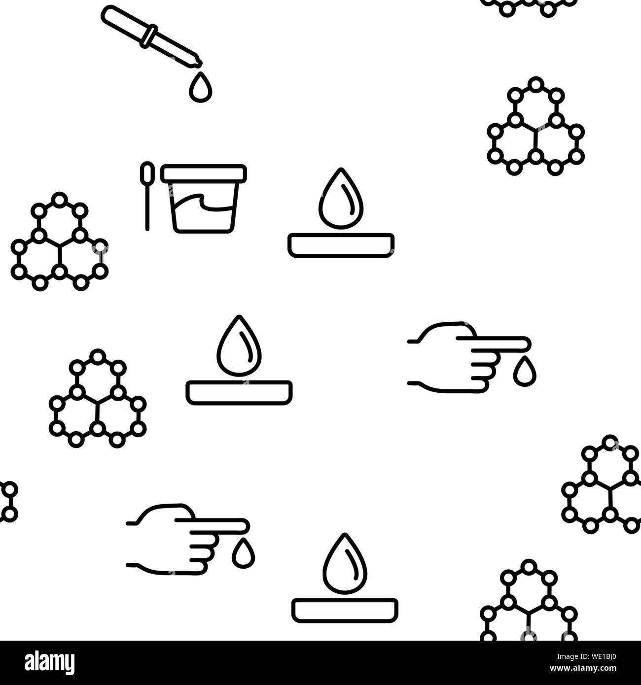 Biomaterials, Medical Analysis Vector Seamless Pattern Stock Vector ...