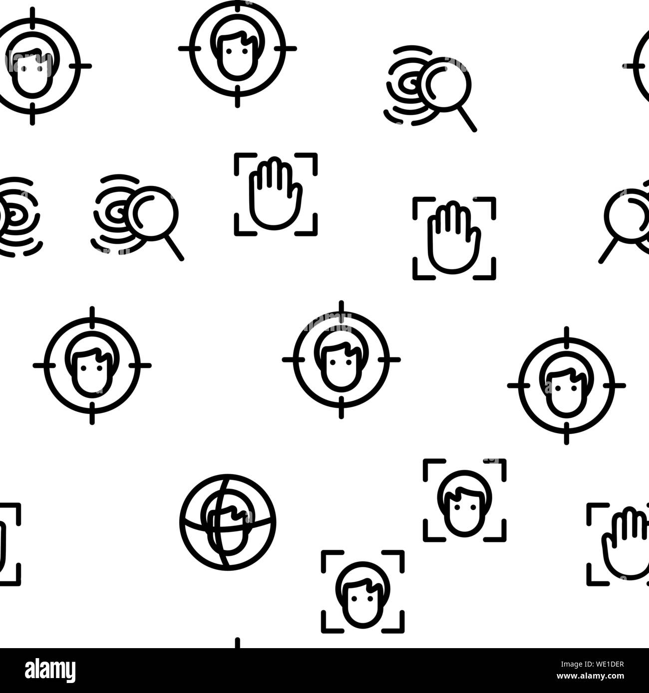 Verification of ID Vector Seamless Pattern Stock Vector Image & Art - Alamy