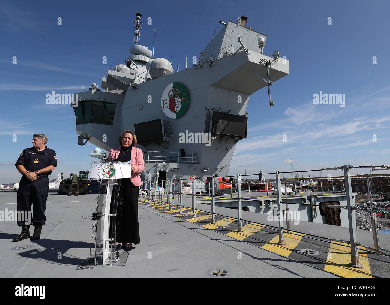 Minister for Defence Procurement Anne-Marie Trevelyan, gives a speech ...
