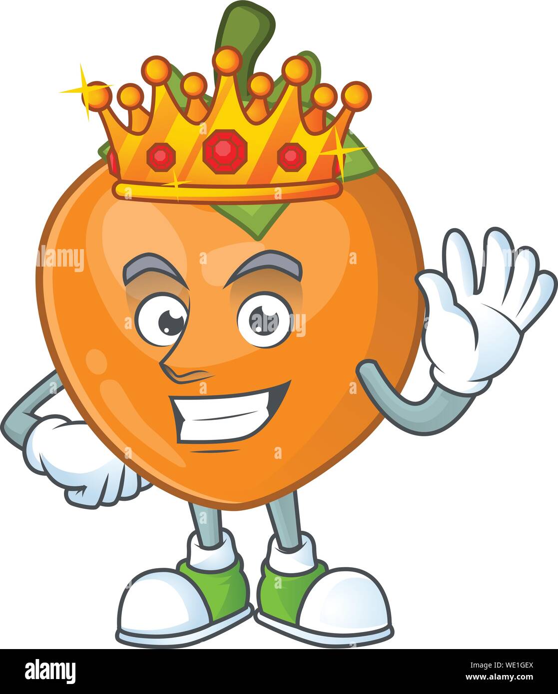 King cute persimmon cartoon style with mascot Stock Vector Image & Art ...