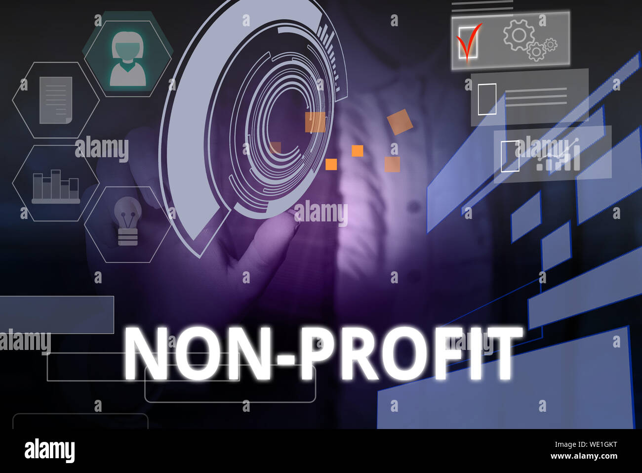Writing note showing Non Profit. Business concept for type of ...