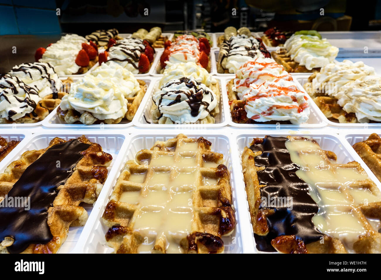 Waffle store hi-res stock photography and images - Alamy