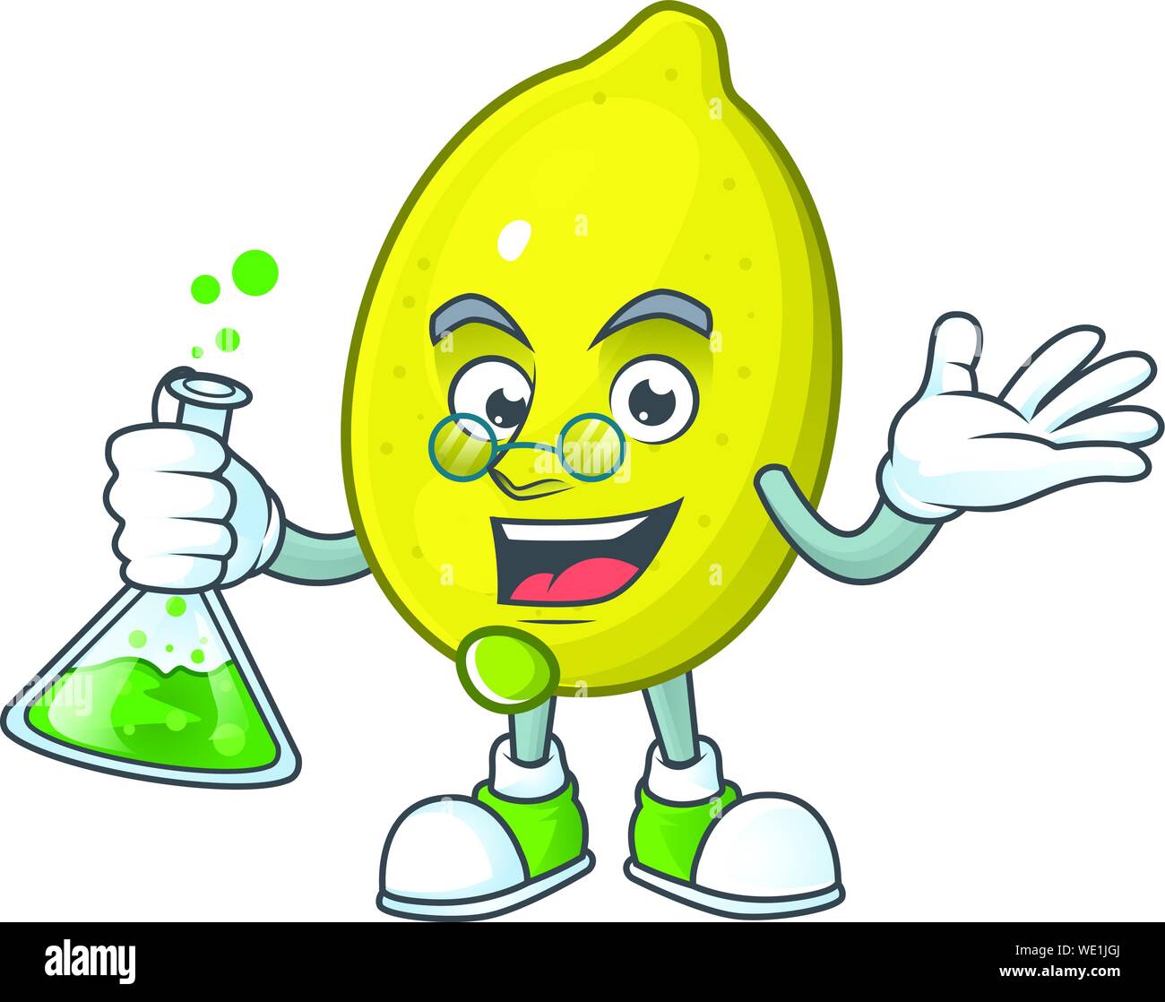 Professor lemon character with design cartoon mascot Stock Vector Image ...