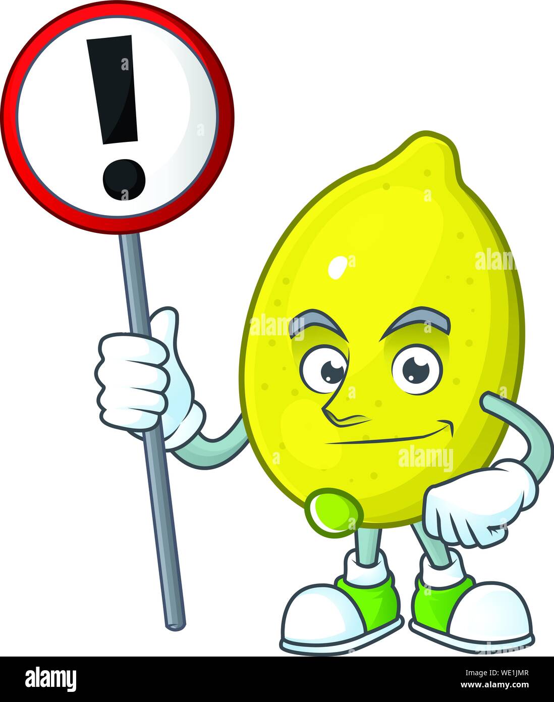 With sign lemon cartoon character for recipe food Stock Vector Image ...