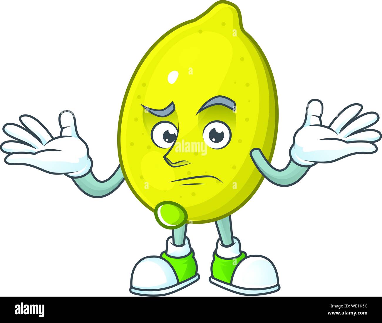 Grinning lemon character with design cartoon mascot Stock Vector Image ...
