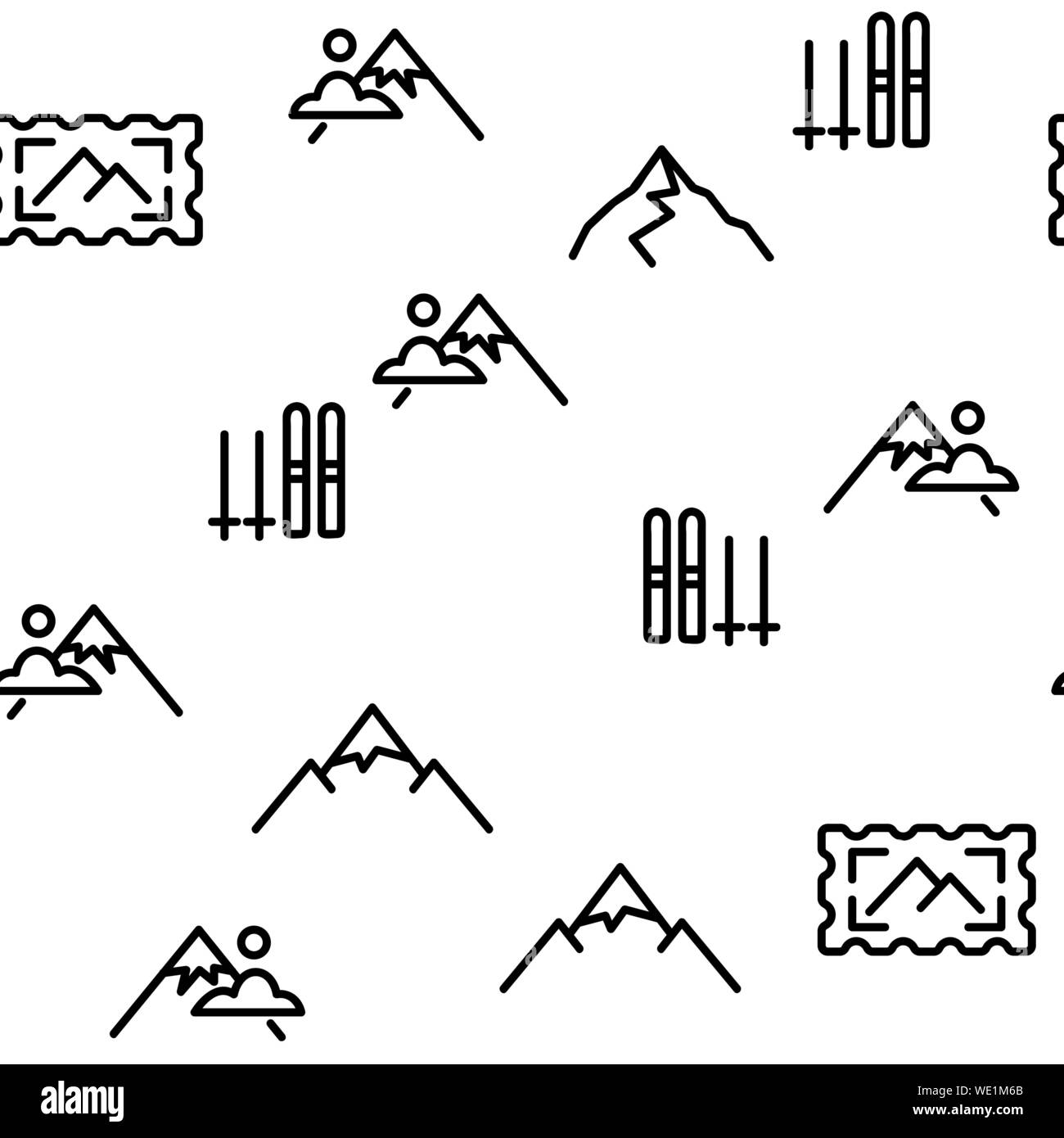 Mountain Alps Seamless Pattern Vector Stock Vector Image & Art - Alamy