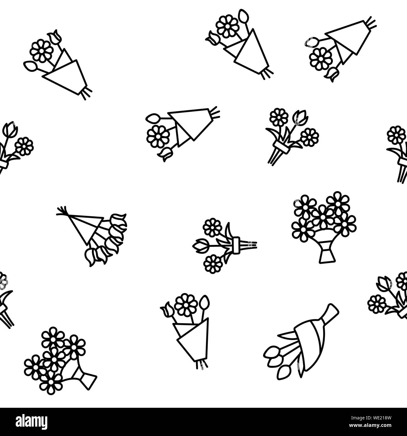 Narcissus seamless pattern Black and White Stock Photos & Images - Alamy