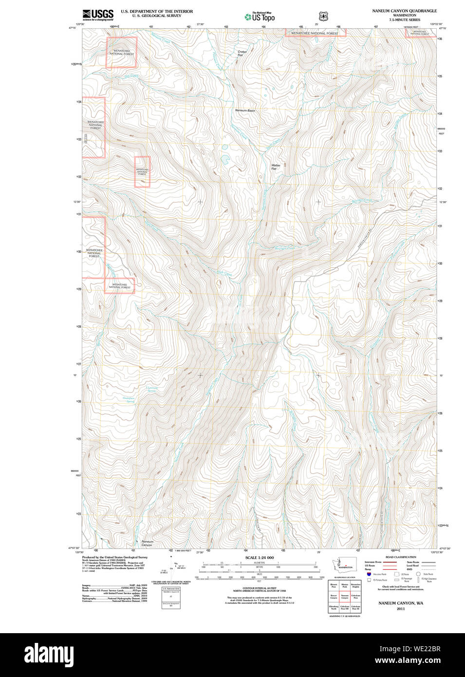 USGS Topo Map Washington State WA Naneum Canyon 20110601 TM Restoration ...