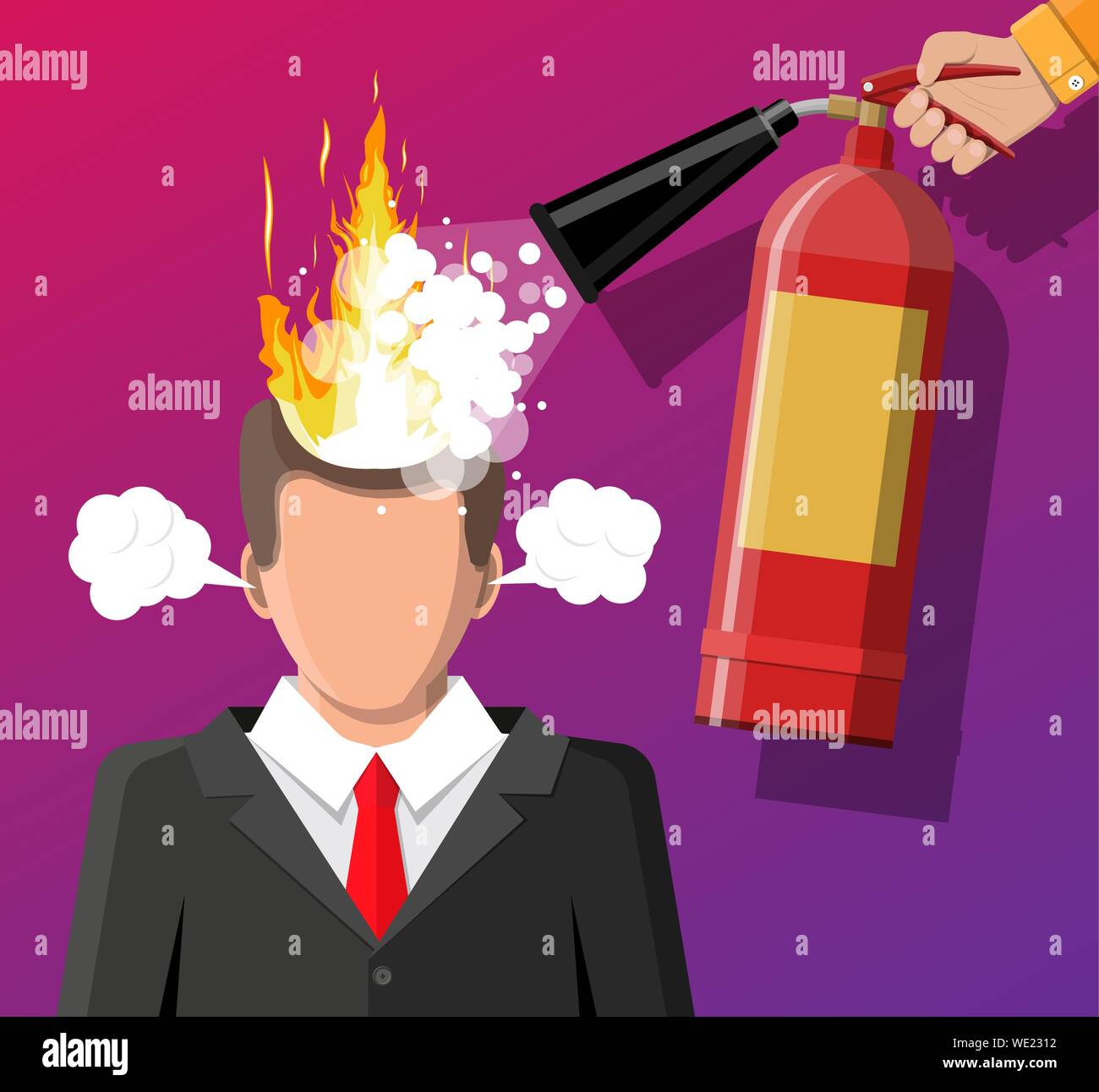 Stressed worker Stock Vector Images - Alamy