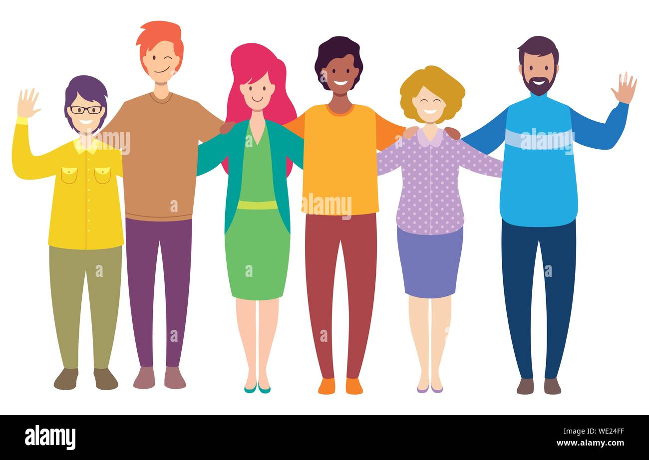 Friends friendship Stock Vector Images - Alamy