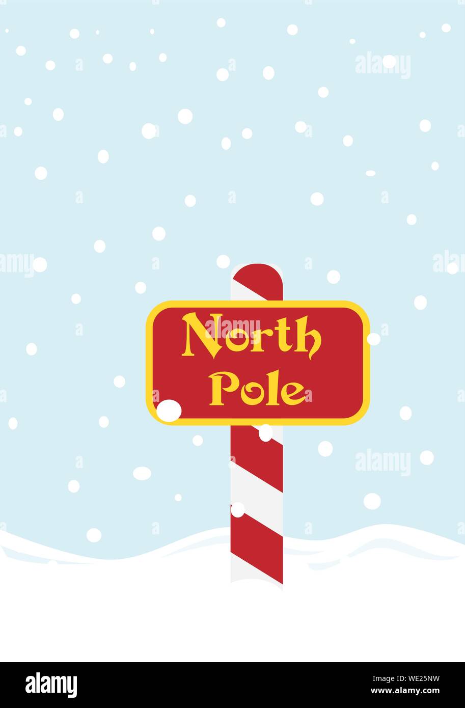 North Pole Sign Vector