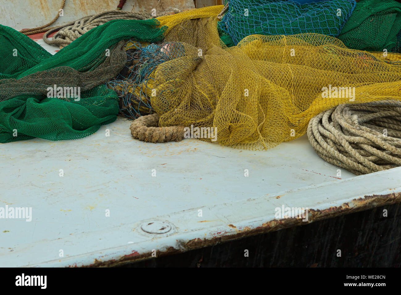 Multi colored fishing nets hi-res stock photography and images - Alamy