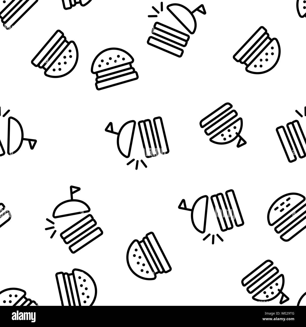 Burger Seamless Pattern Vector Stock Vector Image & Art - Alamy