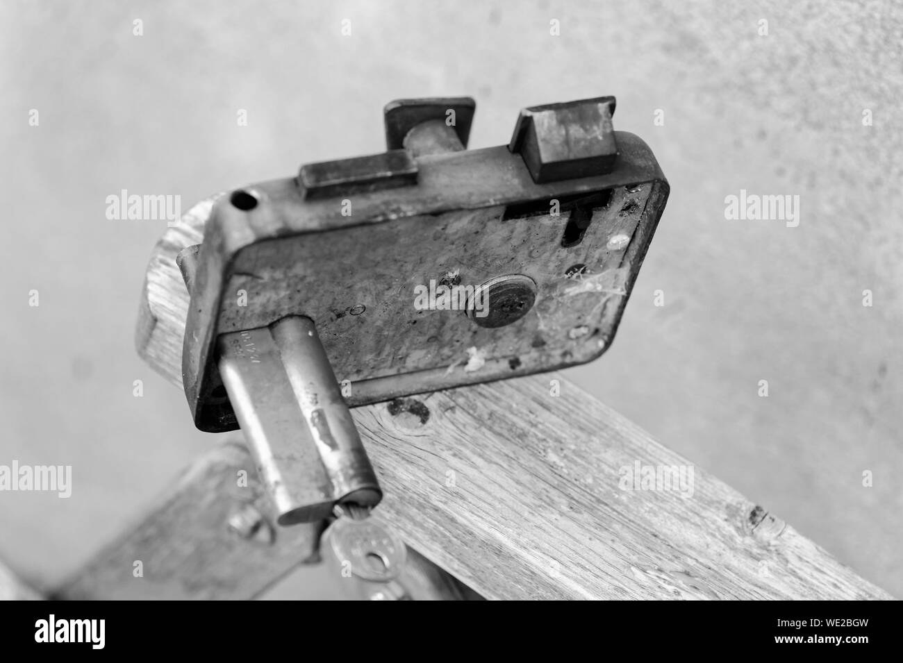 Metalic lock Black and White Stock Photos & Images - Alamy