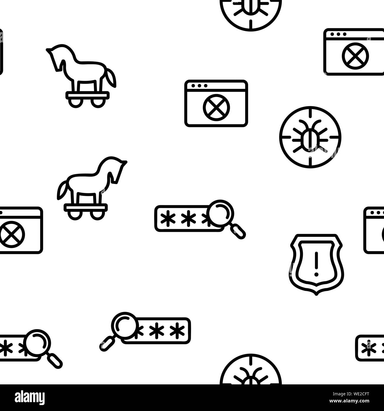 Cyber Attack Seamless Pattern Vector Stock Vector Image & Art - Alamy