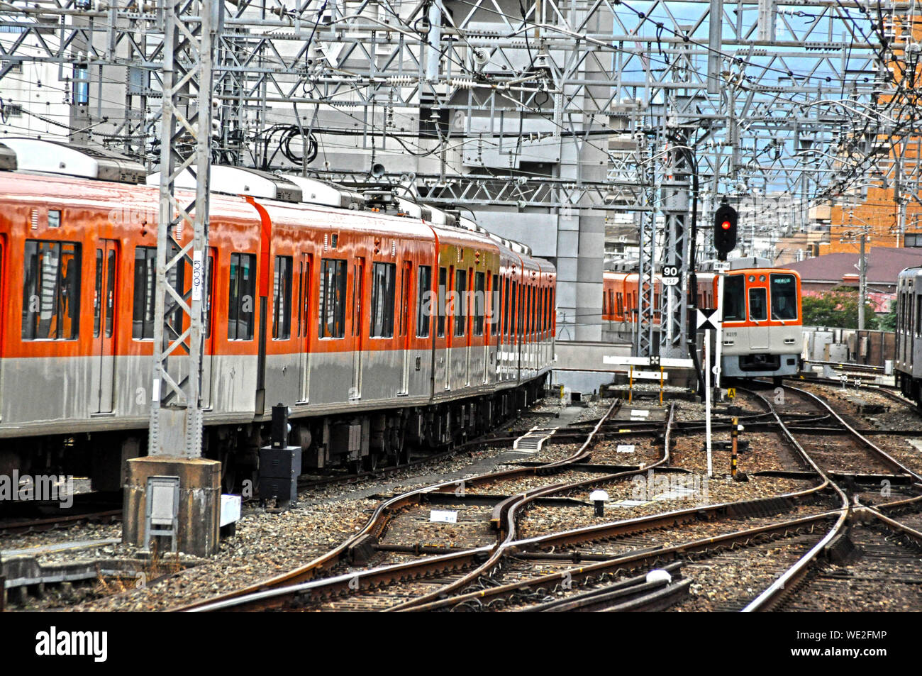 Orange Trains High Resolution Stock Photography and Images - Alamy