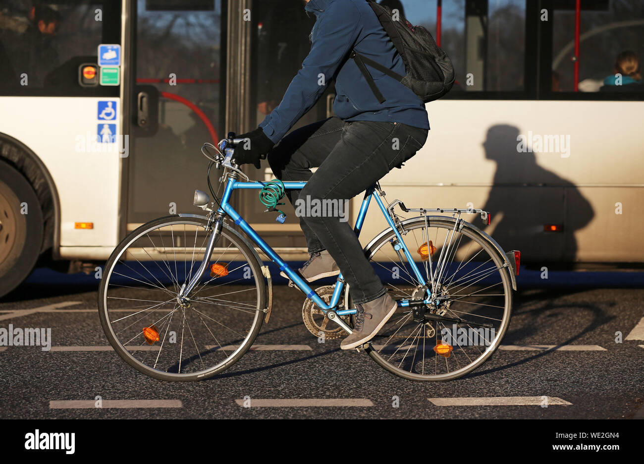 Bus lane cycle path hi-res stock photography and images - Alamy