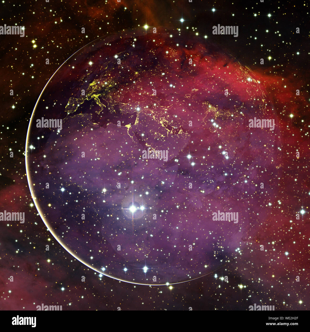 Earth. Space art. Outer space. Elements of this image furnished by NASA ...