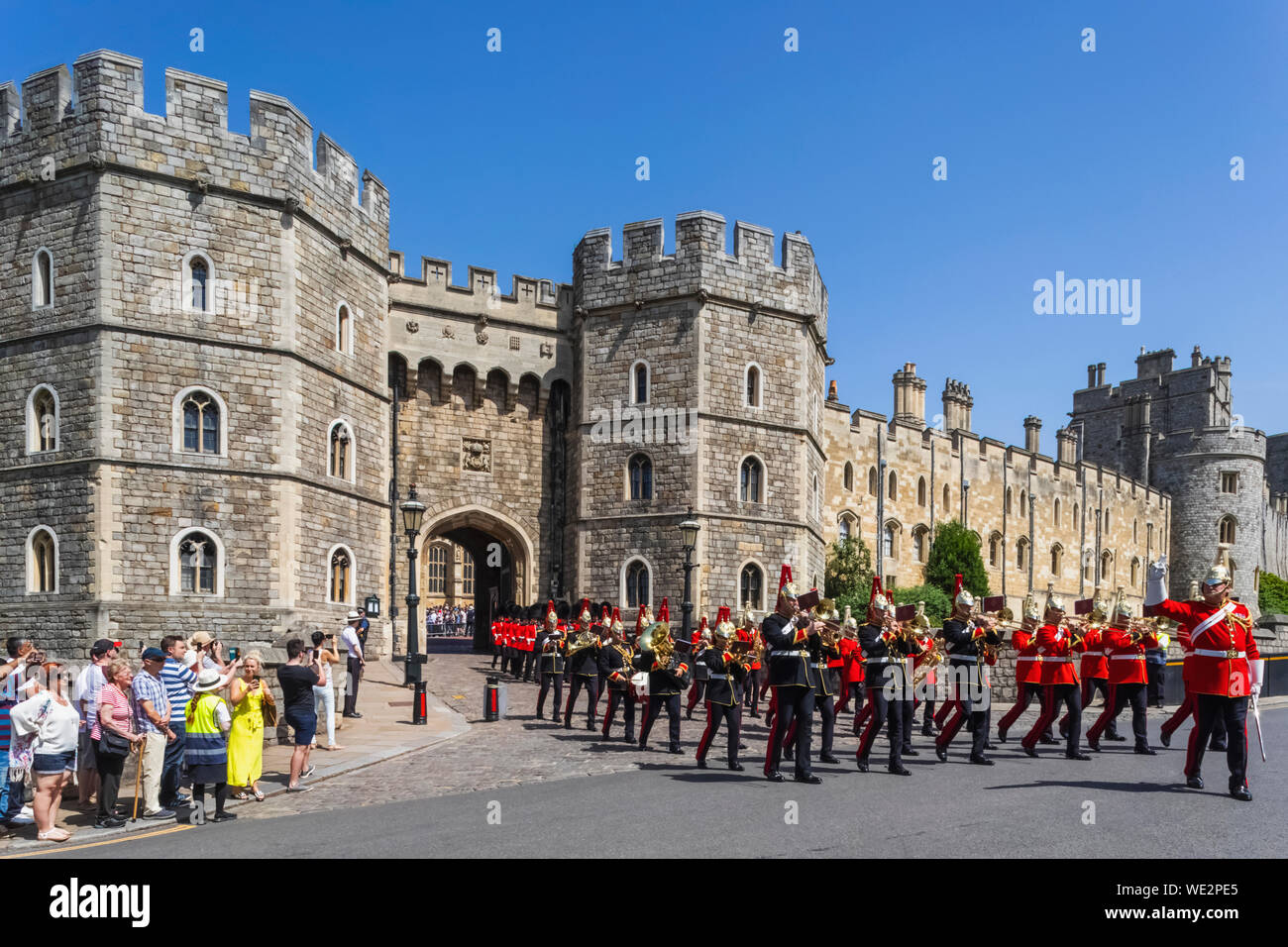 England, Berkshire, Windsor, Windsor Castle, Changing The Guard ...
