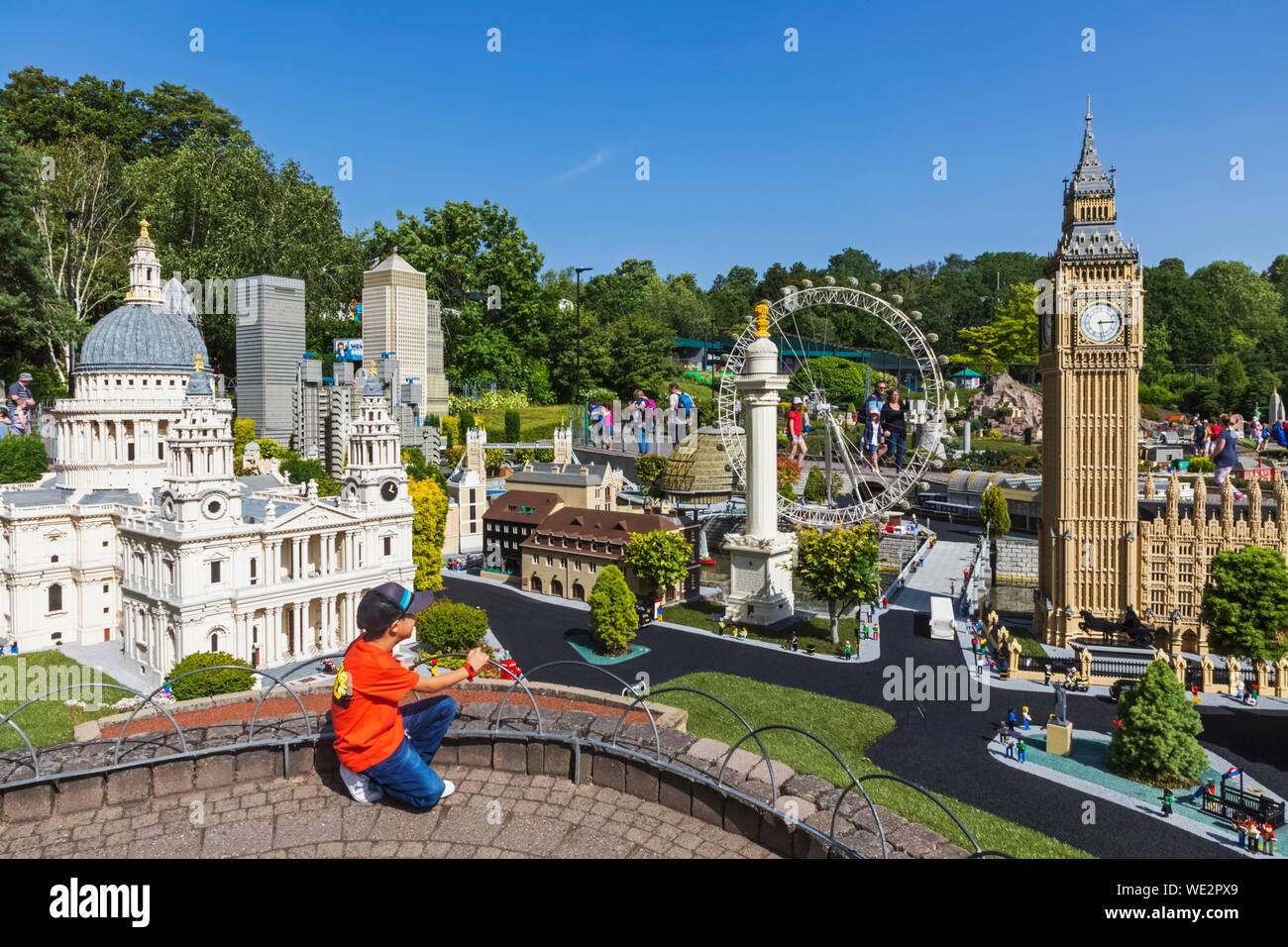 England, Berkshire, Windsor, Windsor Legoland Resort, Young Boy Looking ...