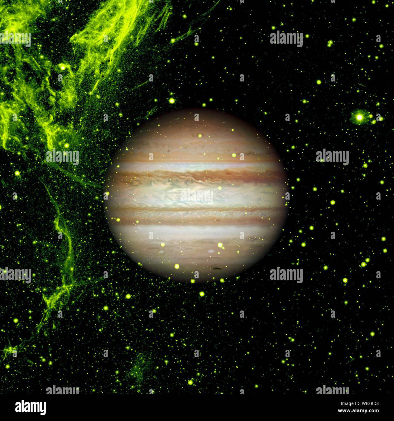 Planet Jupiter in outer space. Science wallpaper. Beauty of the ...