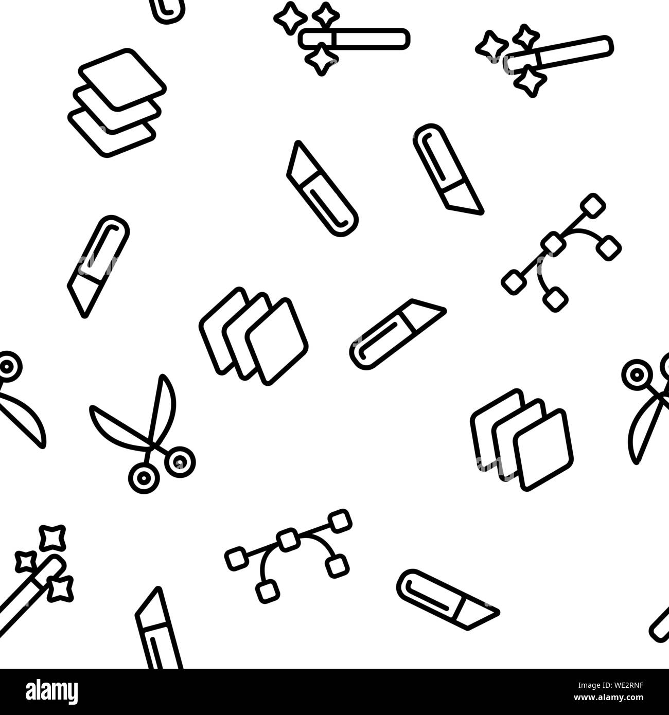 Design Tools Vector Seamless Pattern Stock Vector Image & Art - Alamy