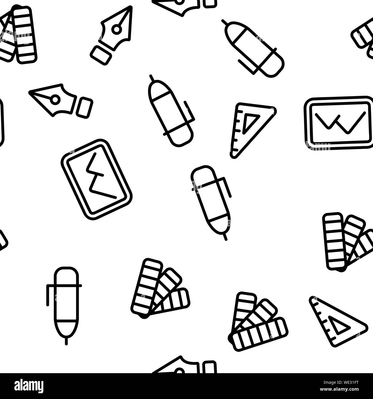 Design Tools Vector Seamless Pattern Stock Vector Image & Art - Alamy