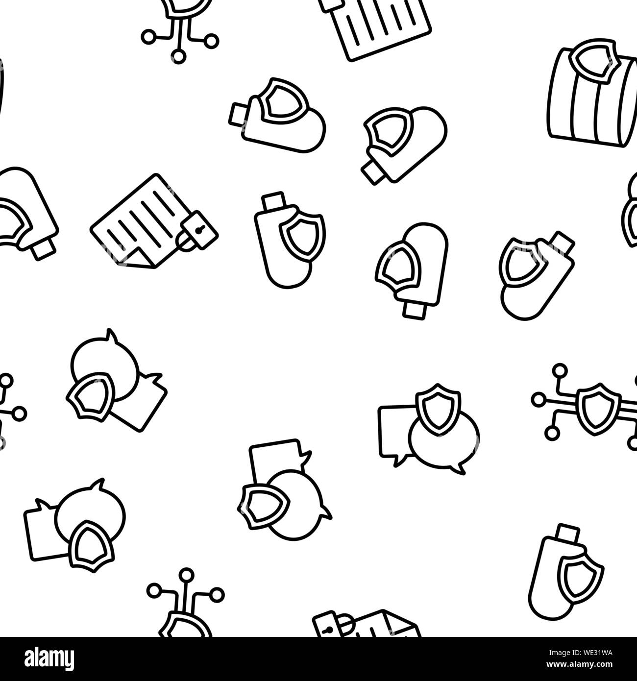 Cyber Security Vector Seamless Pattern Stock Vector Image And Art Alamy