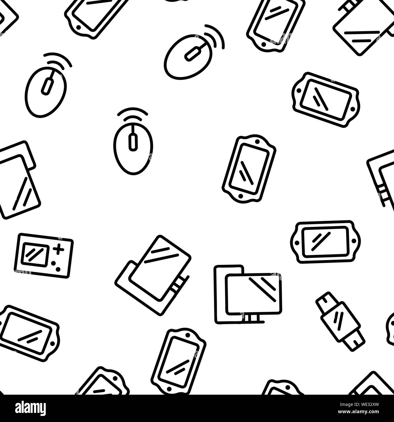 Different Devices Seamless Pattern Vector Stock Vector Image & Art - Alamy