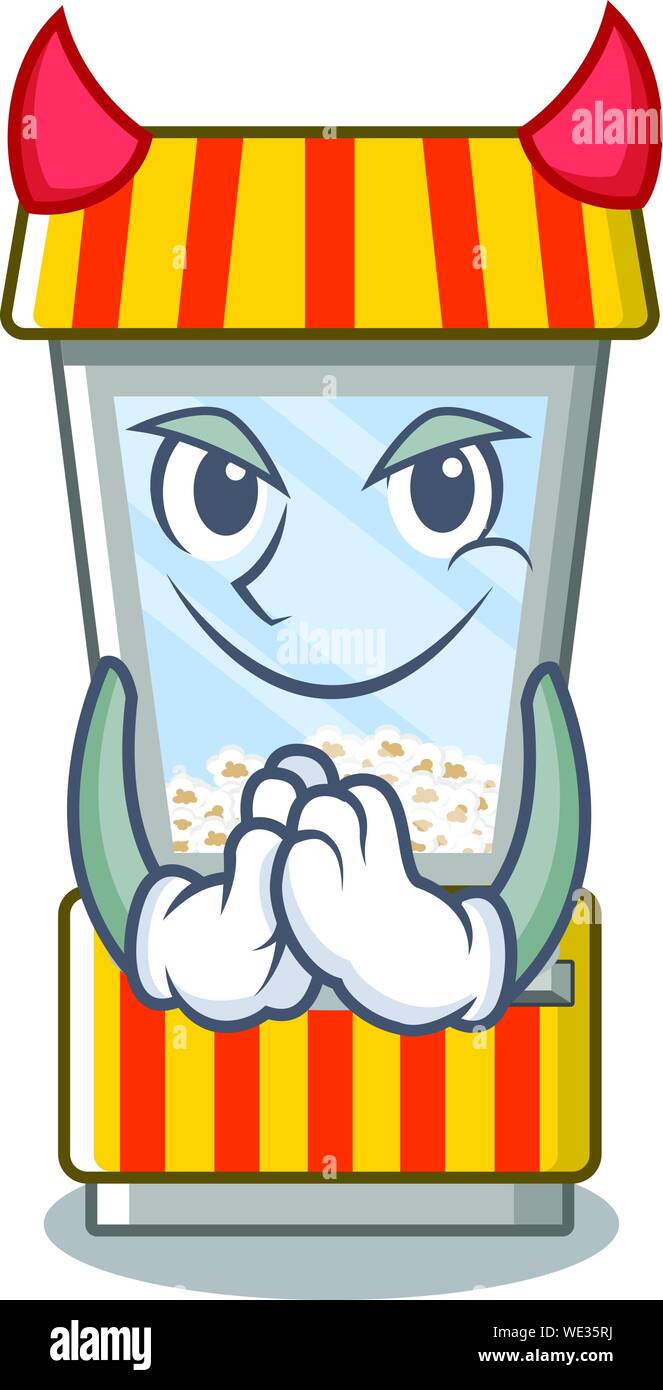 Devil popcorn vending machine is formed cartoon Stock Vector Image ...