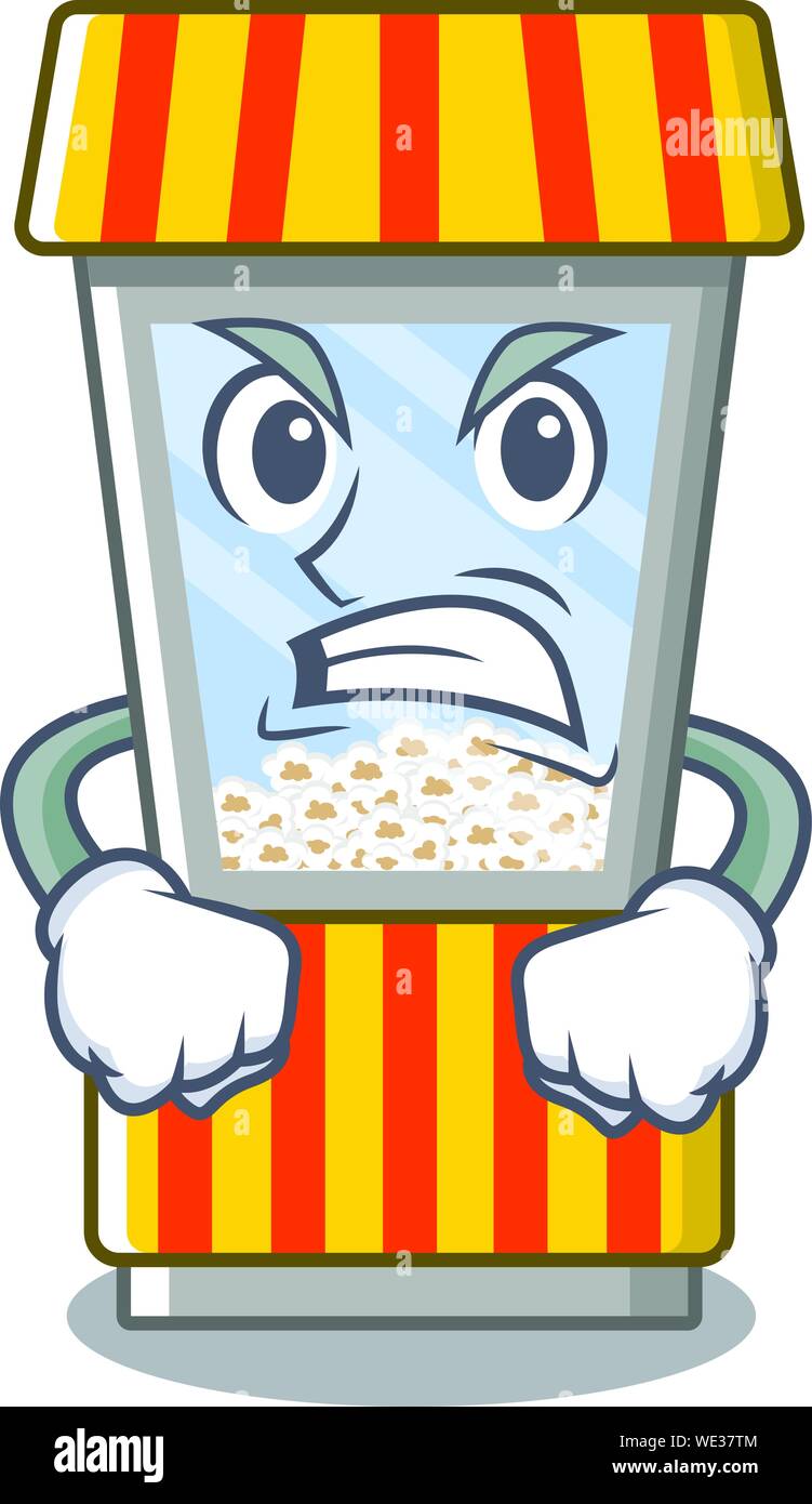 Angry popcorn vending machine is formed cartoon Stock Vector Image ...