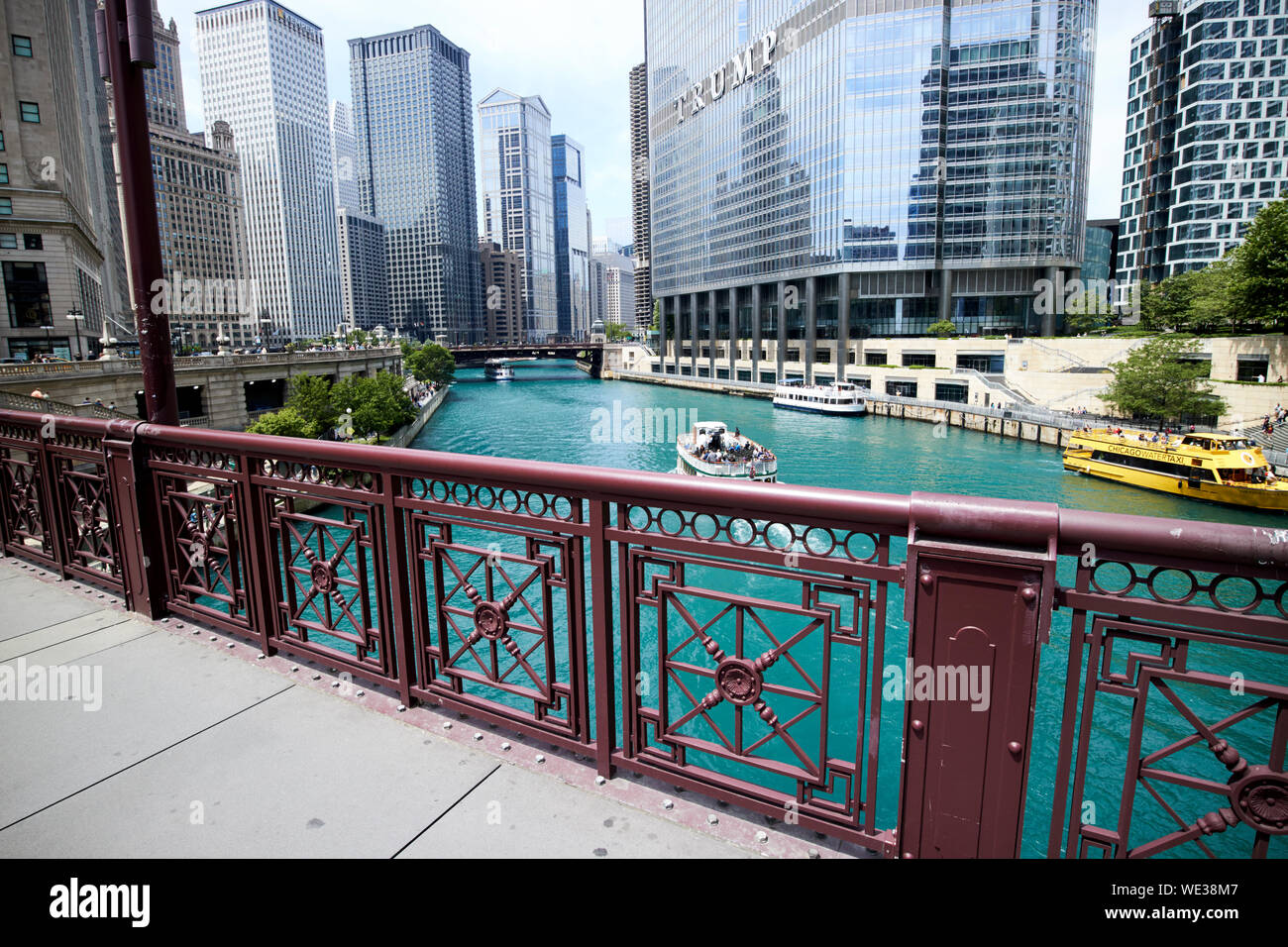 barrier on the dusable michigan avenue bridge chicago illinois united ...