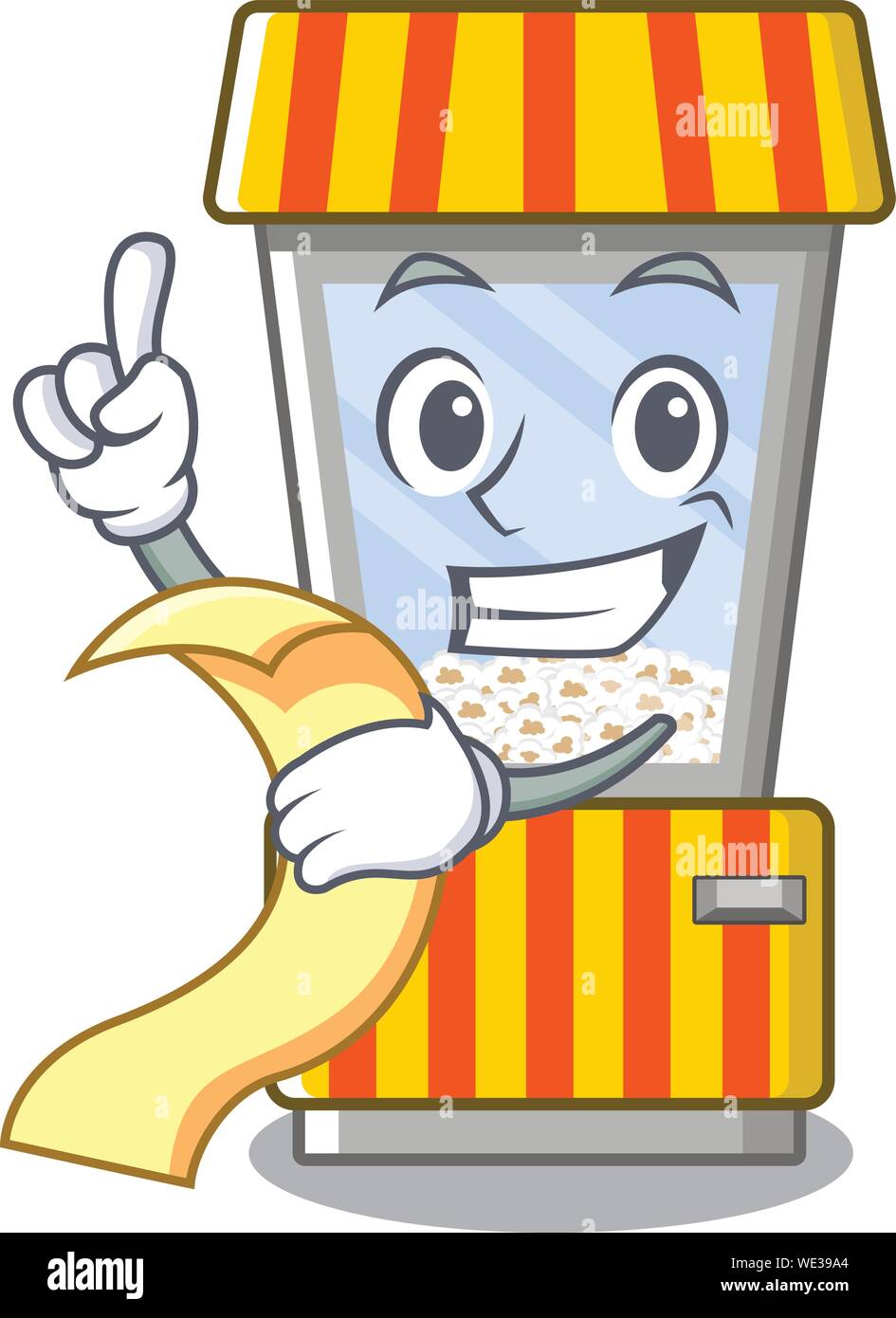 With menu popcorn vending machine is formed cartoon Stock Vector Image ...