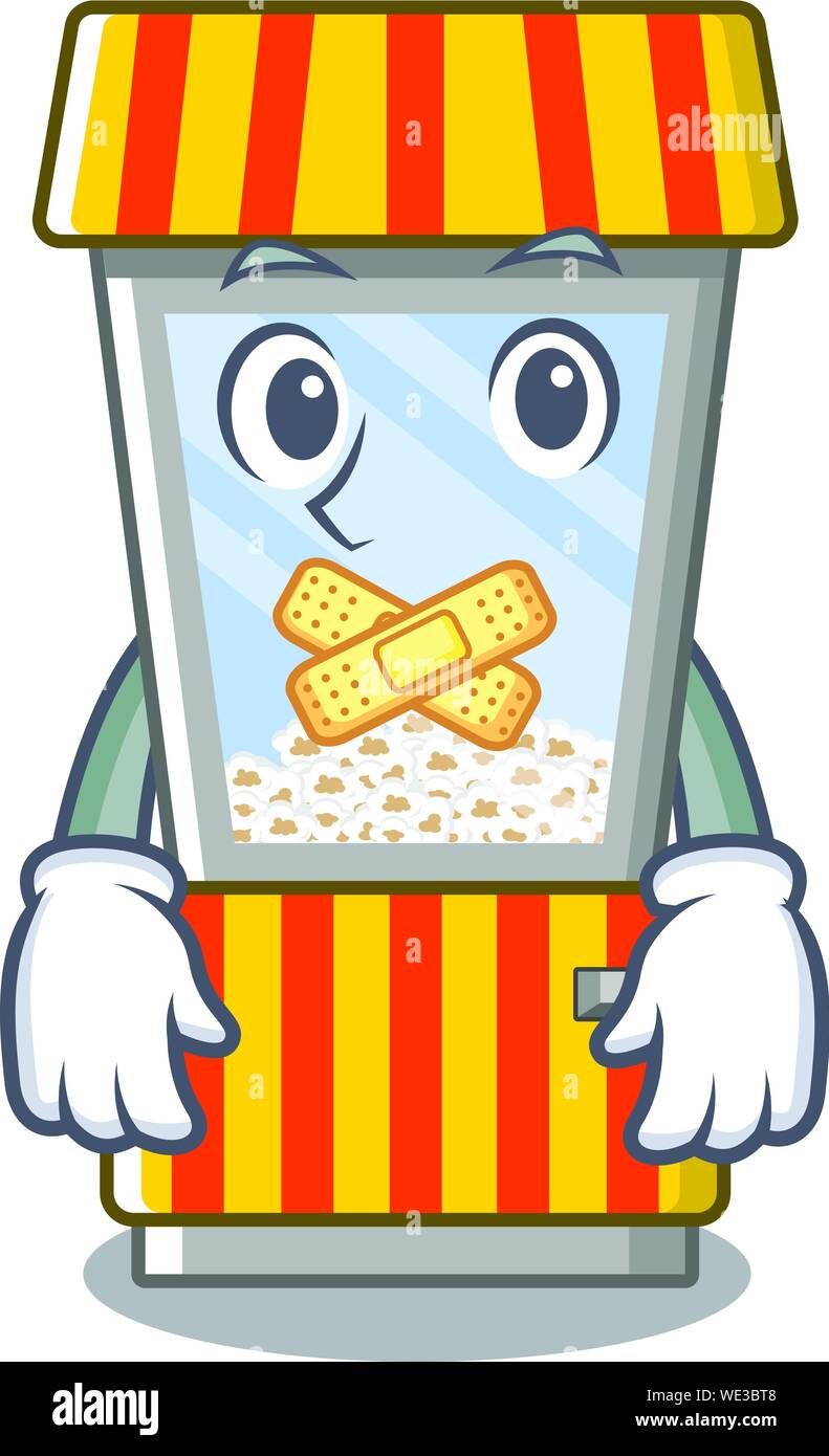 Silent popcorn vending machine in mascot shape Stock Vector Image & Art ...