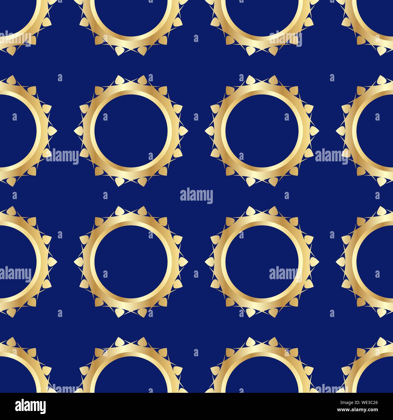 Seamless pattern with golden wedding rings on dark background. The ...