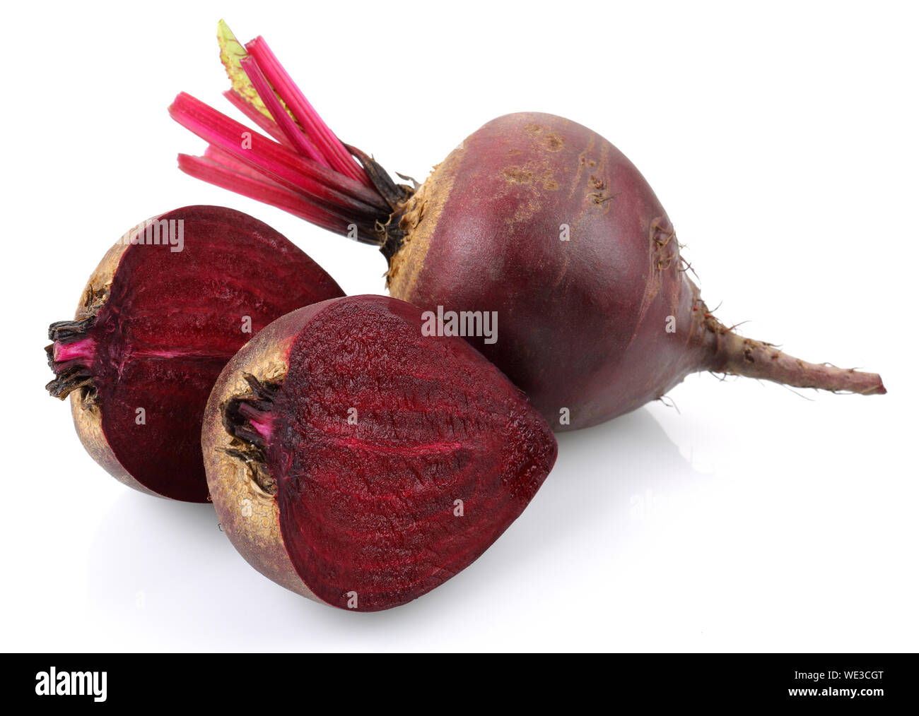 Fresh red beets isolated on white background Stock Photo - Alamy