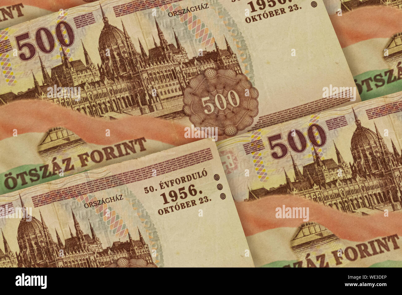 Hungary currency background. HUF pattern. Hungary forints banknotes ...