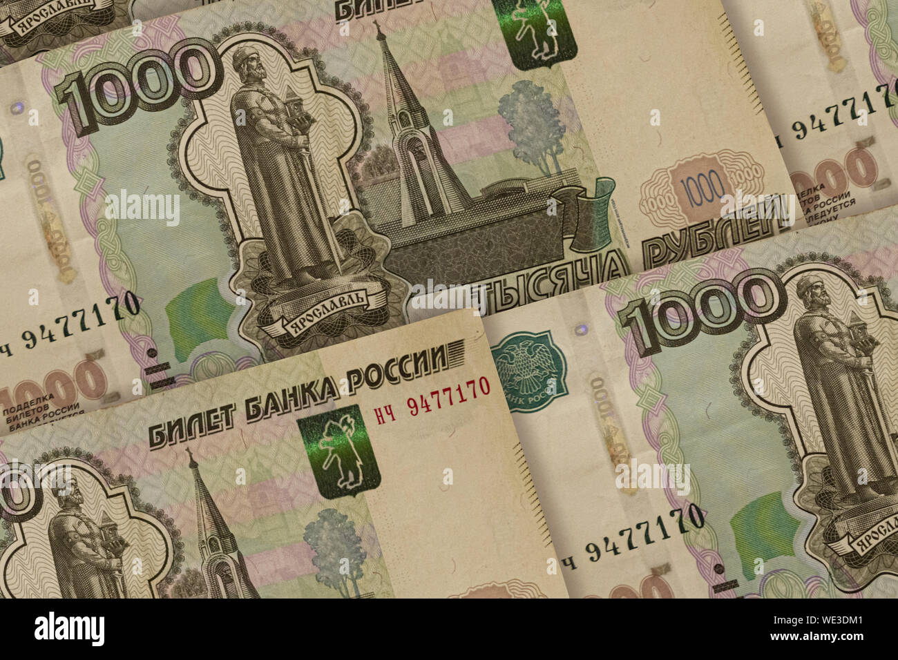 Russian currency background. RUB pattern. Russian Federation banknotes ...