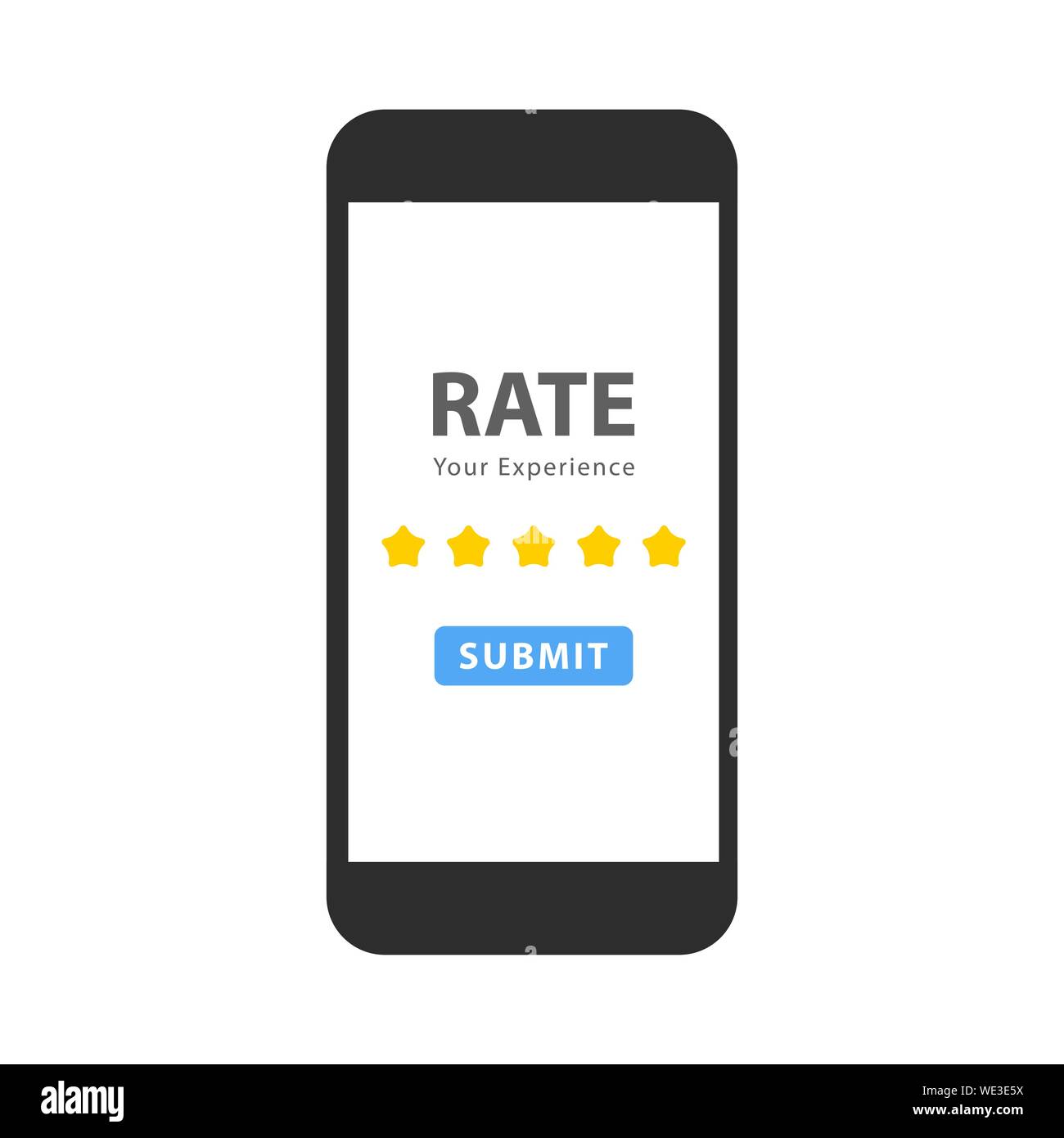smart phone rate your experience,rating star illustration vector Stock ...