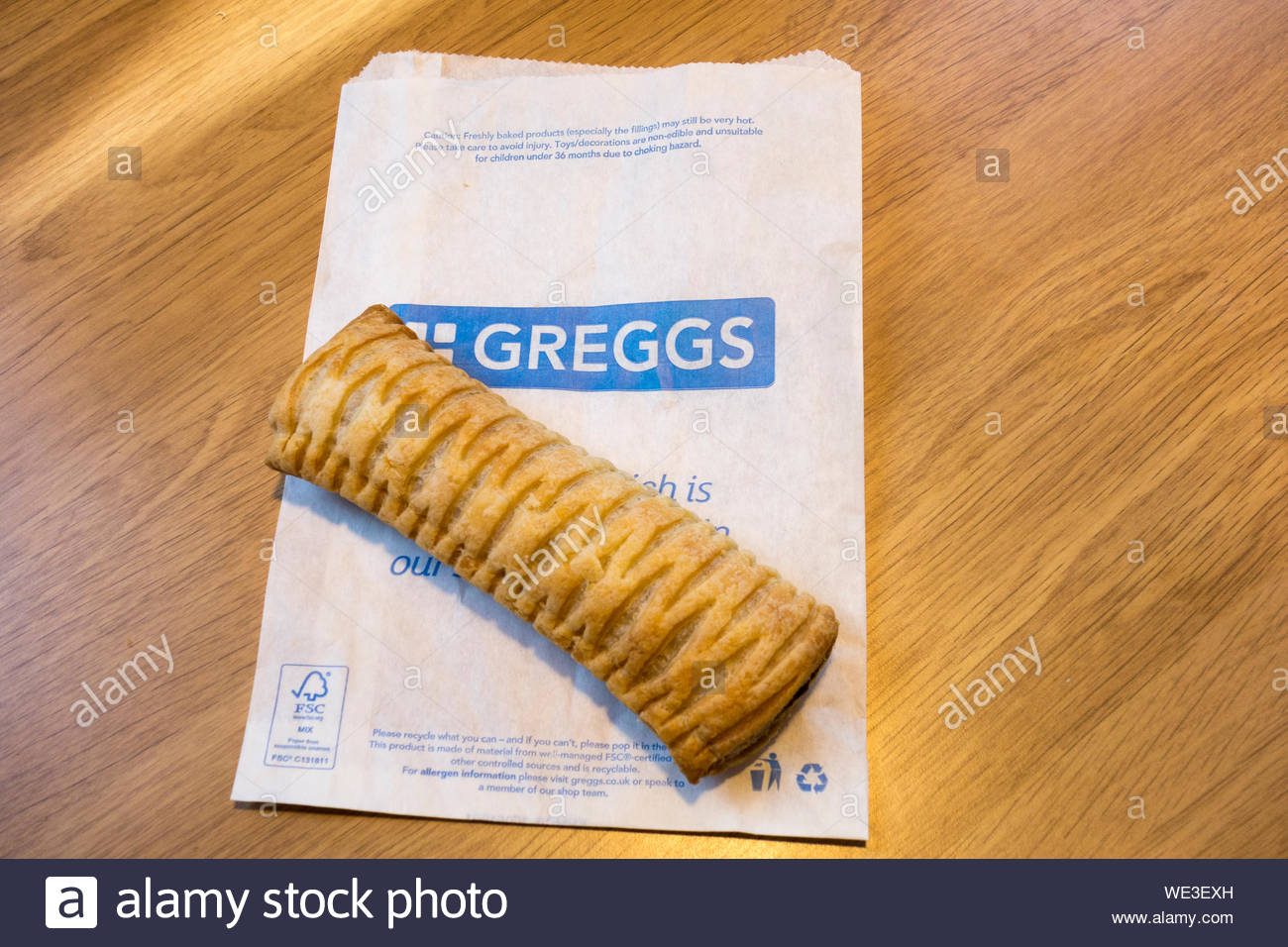 Greggs Vegetarian Sausage Roll Stock Photos & Greggs Vegetarian Sausage ...